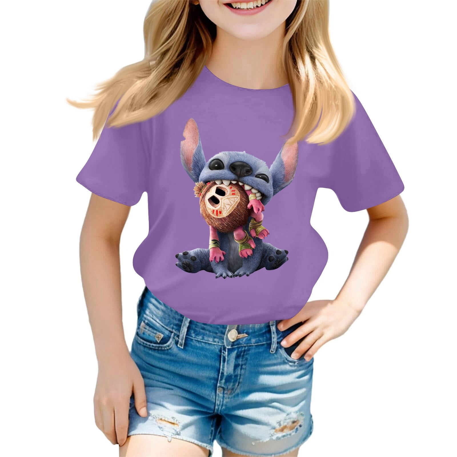 Generic Stitch Kids T-shirts for Girls & Boys Playful Graphic Print ...