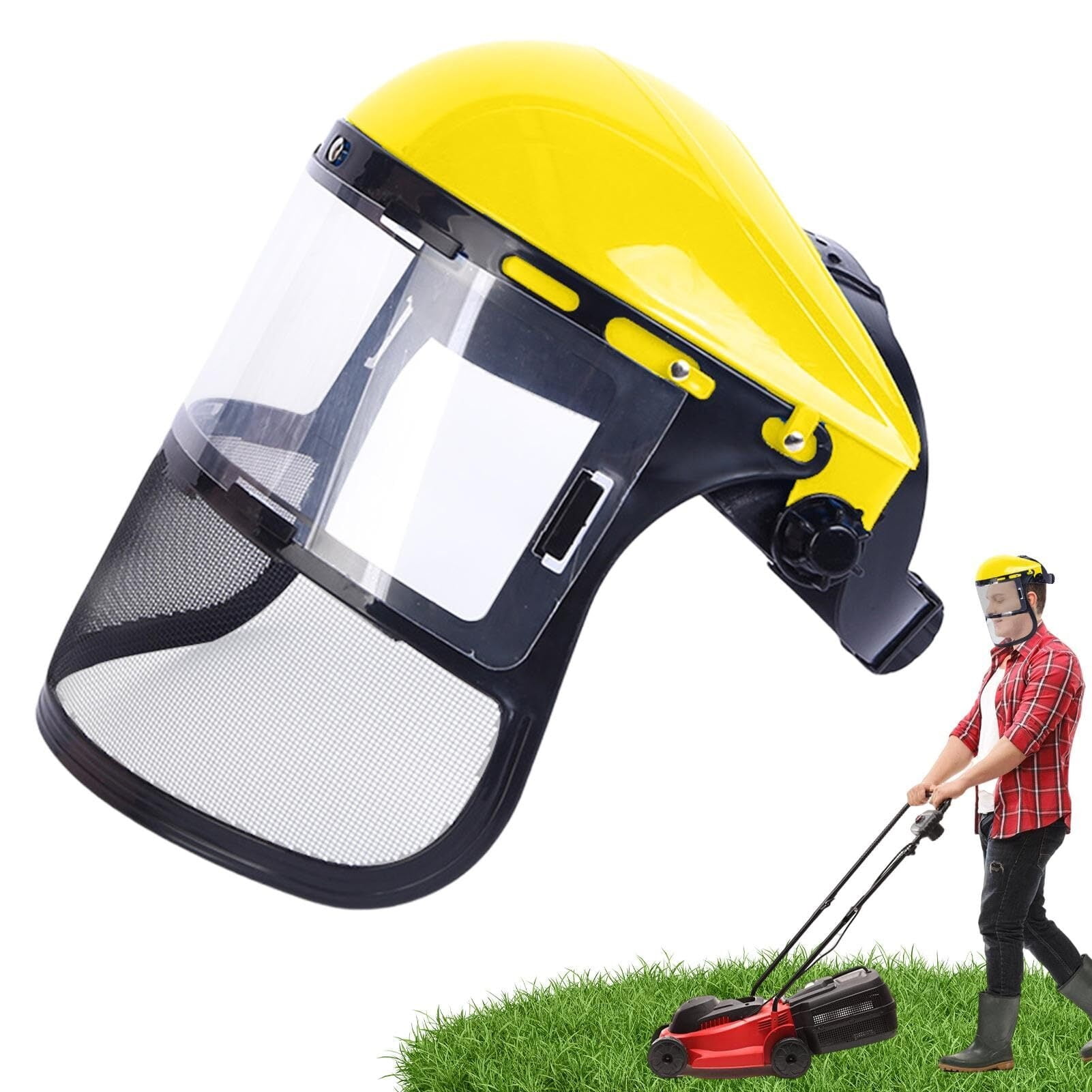 Generic Strimming Face Shield Logging Helmet, Safety Face Shield ...