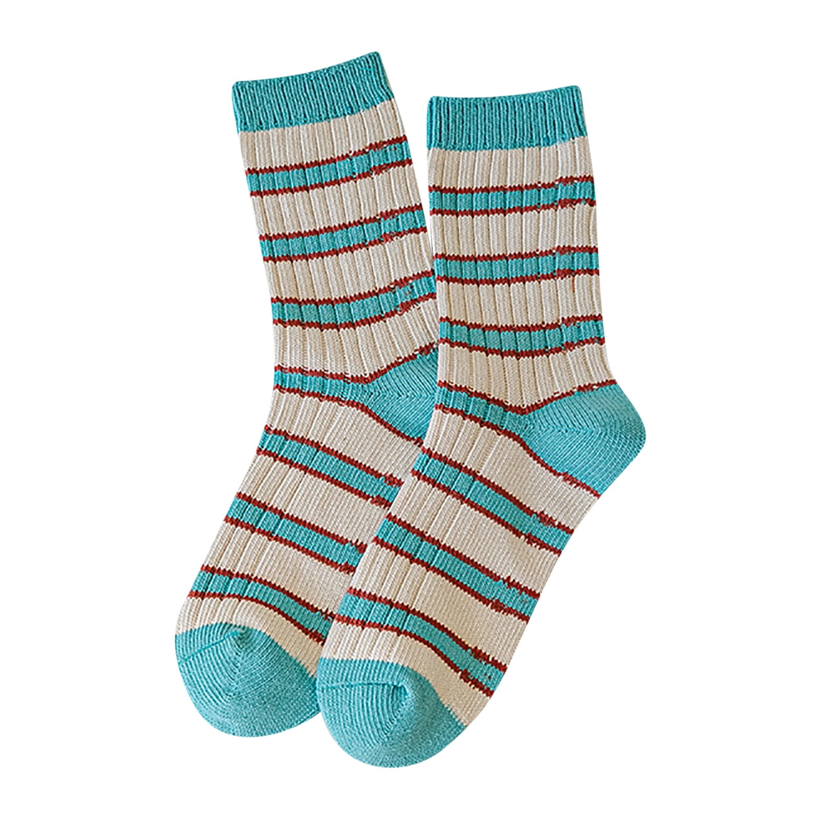 Generic Striped Medium-Length Socks For Women, Women Casual Cute ...