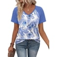 Generic Summer Tops Short Sleeve Boho Shirts Raglan Spring Outfits ...