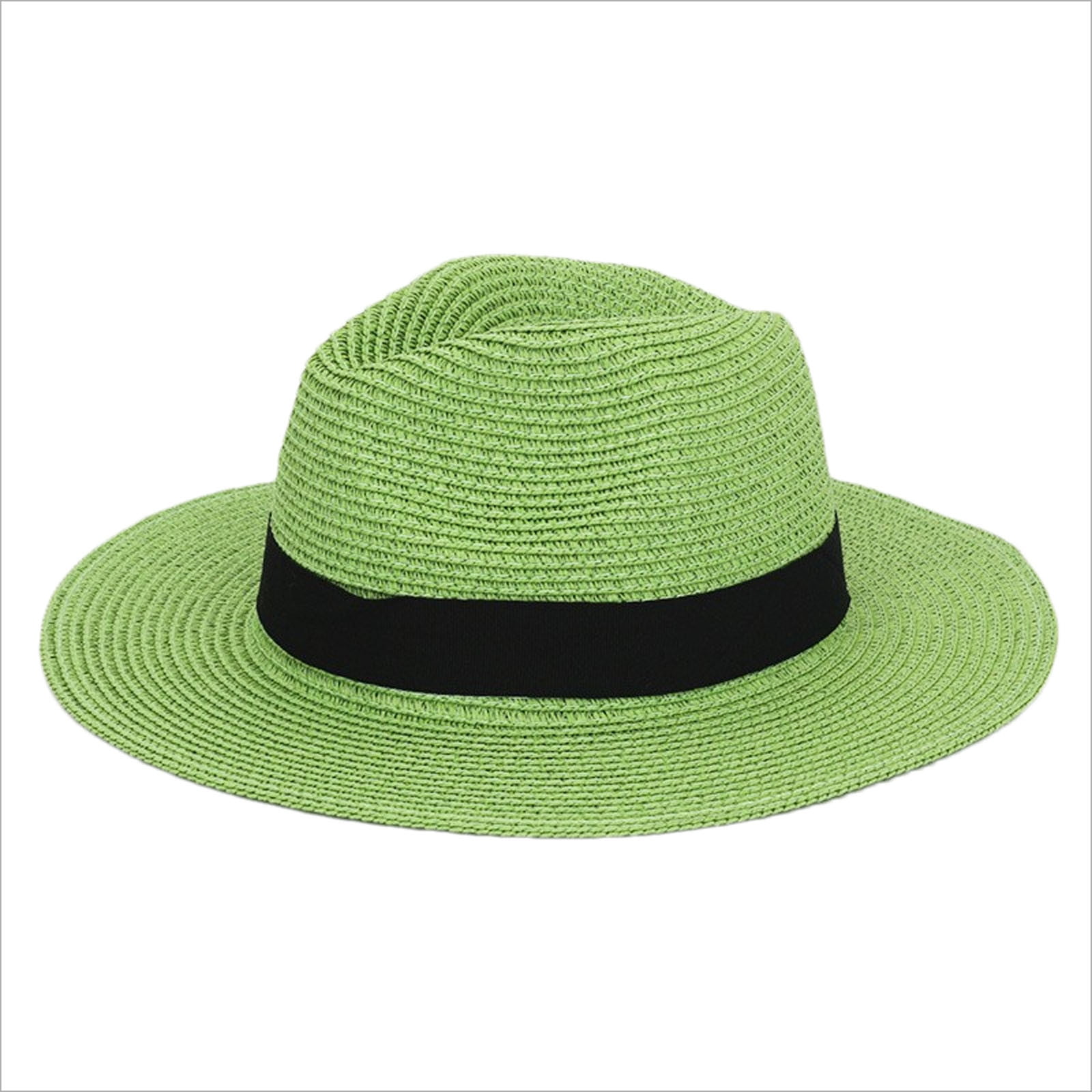 Generic Sun Hats for Women Wide Brim Straw Boater Hat Foldable Packable ...