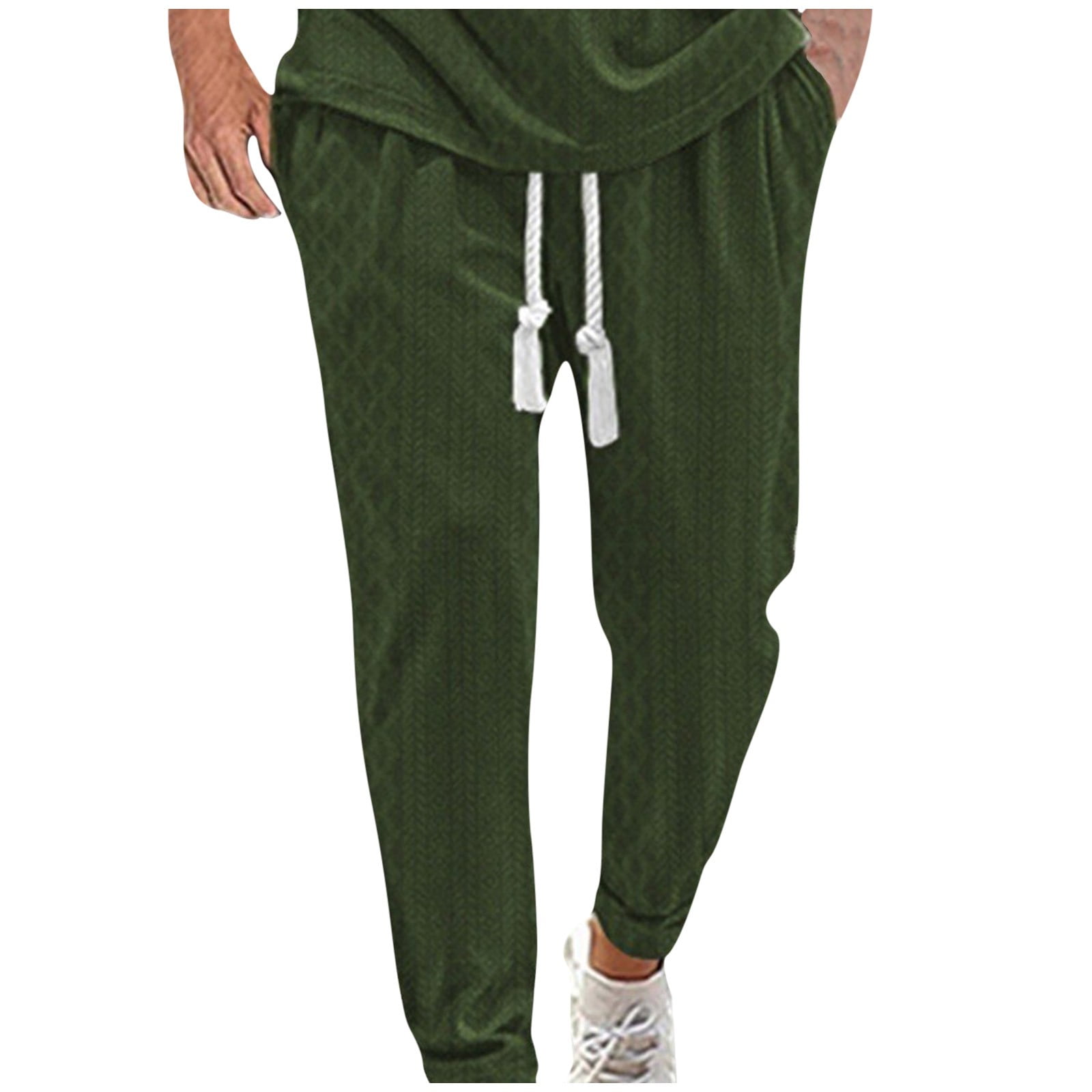 Generic Sweatpants for Men Crochet Knit Baggy Pants Loose Fit Casual ...
