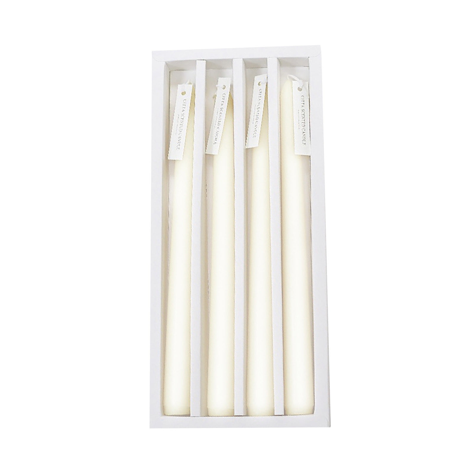 Generic Taper Candles Non Toxic Candle Sticks Set of 4 | White Tea ...