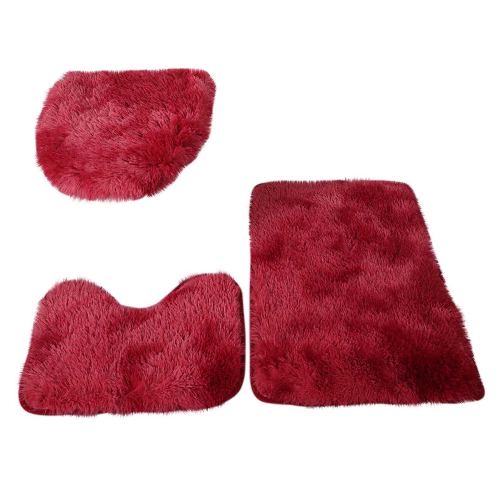 Generic Thicken 3 Piece Bathroom Rug Set U-Shaped Contour Rug, Mat and ...
