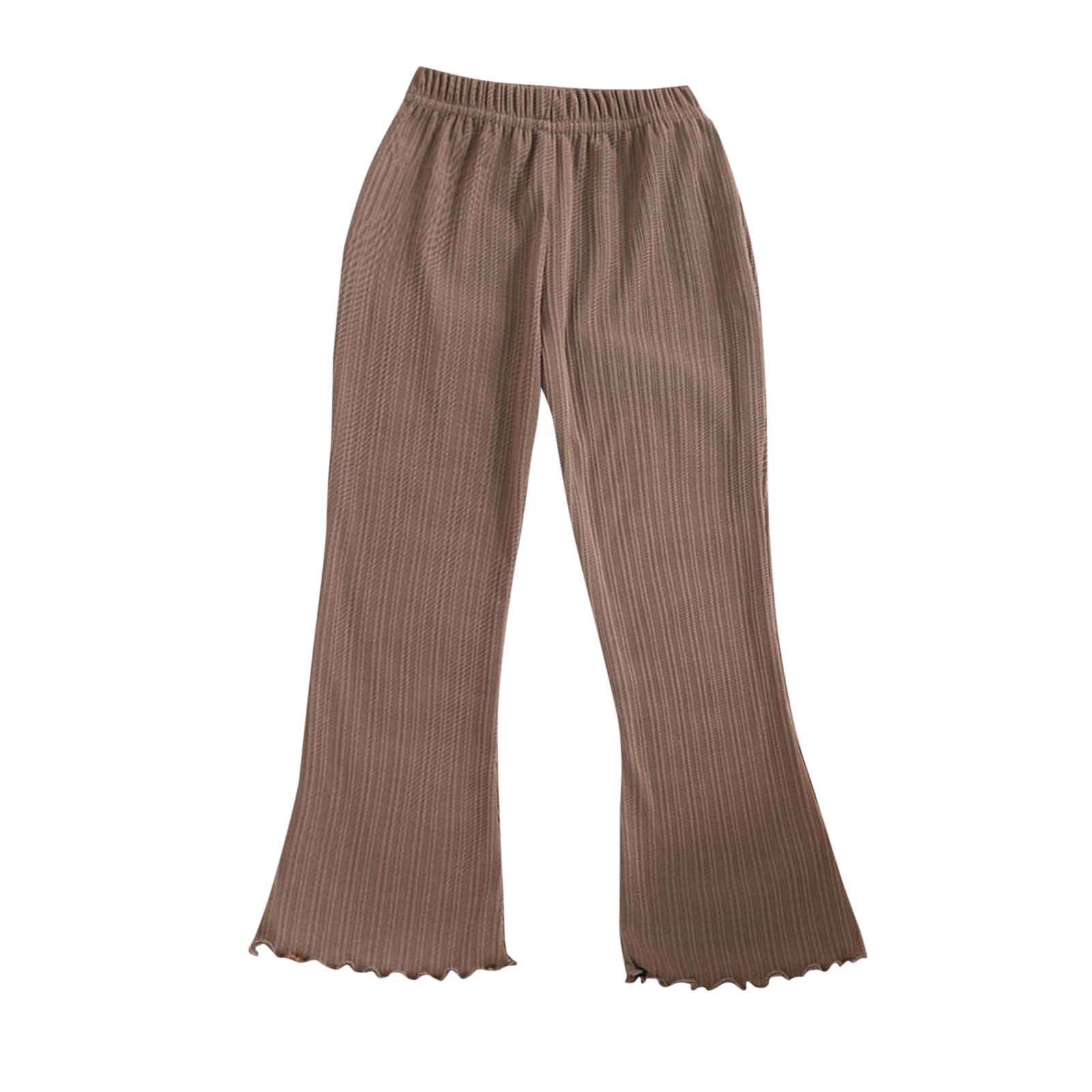 Generic Toddler Baby Girl Ribbed Bell Bottom Kids Solid Color Casual ...