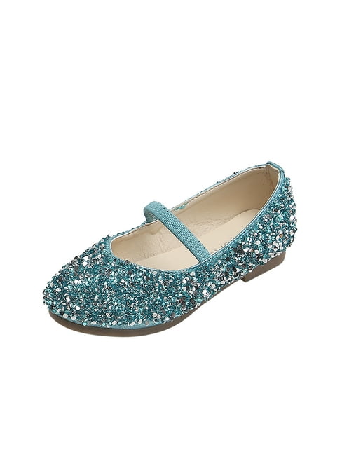 Stelle Girls Mary Jane Glitter Shoes Low Heel Princess Dress Shoes ...
