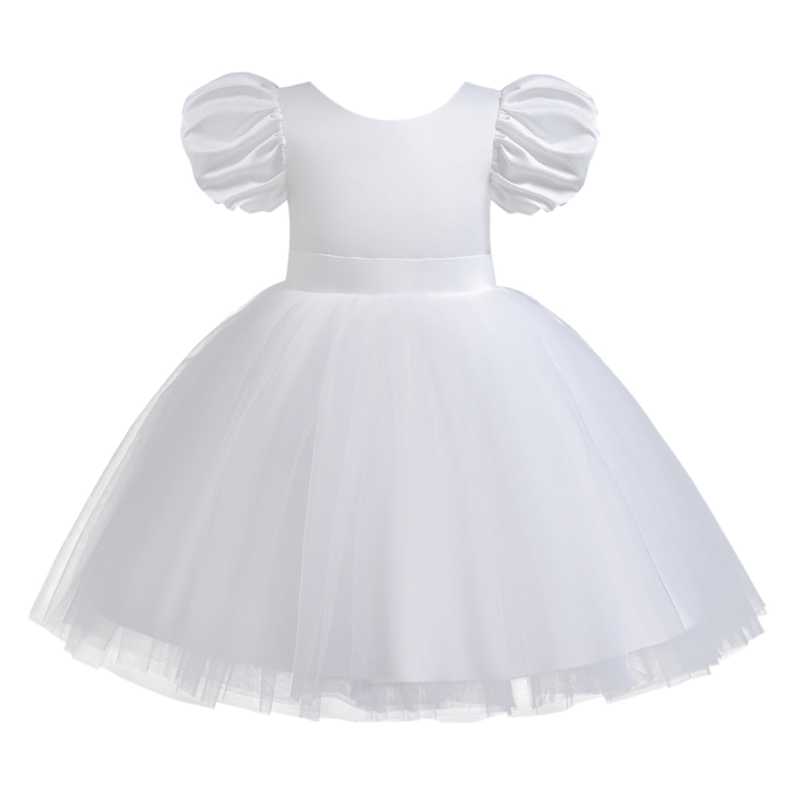 Generic Toddler Gowns Toddlers Girl Dress Summer Bubble Sleeve Bow ...