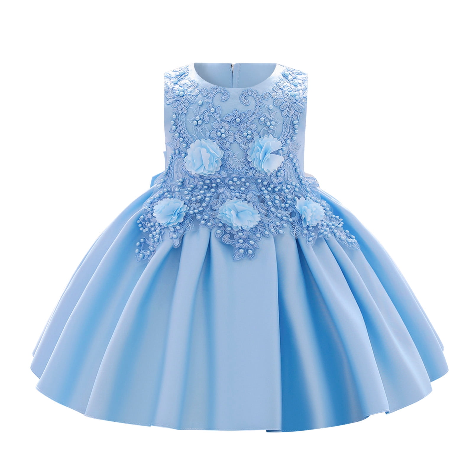 Generic Toddler Pageant Dress Kids Girls Ruffled Princess Bridesmaid ...