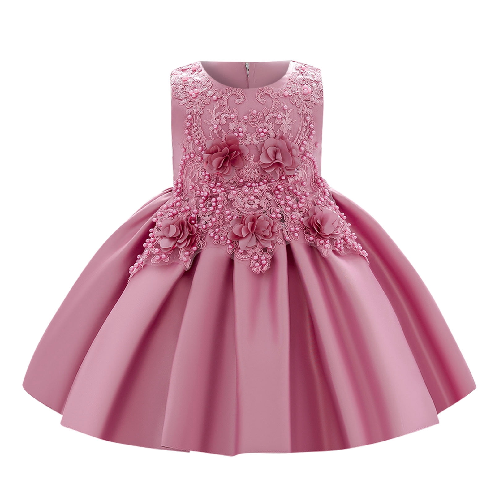 Generic Toddler Pageant Dress Kids Girls Ruffled Princess Bridesmaid ...