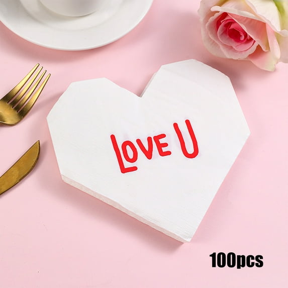 Generic Valentines Day Paper Napkins Disposable Patterns Napkins ...