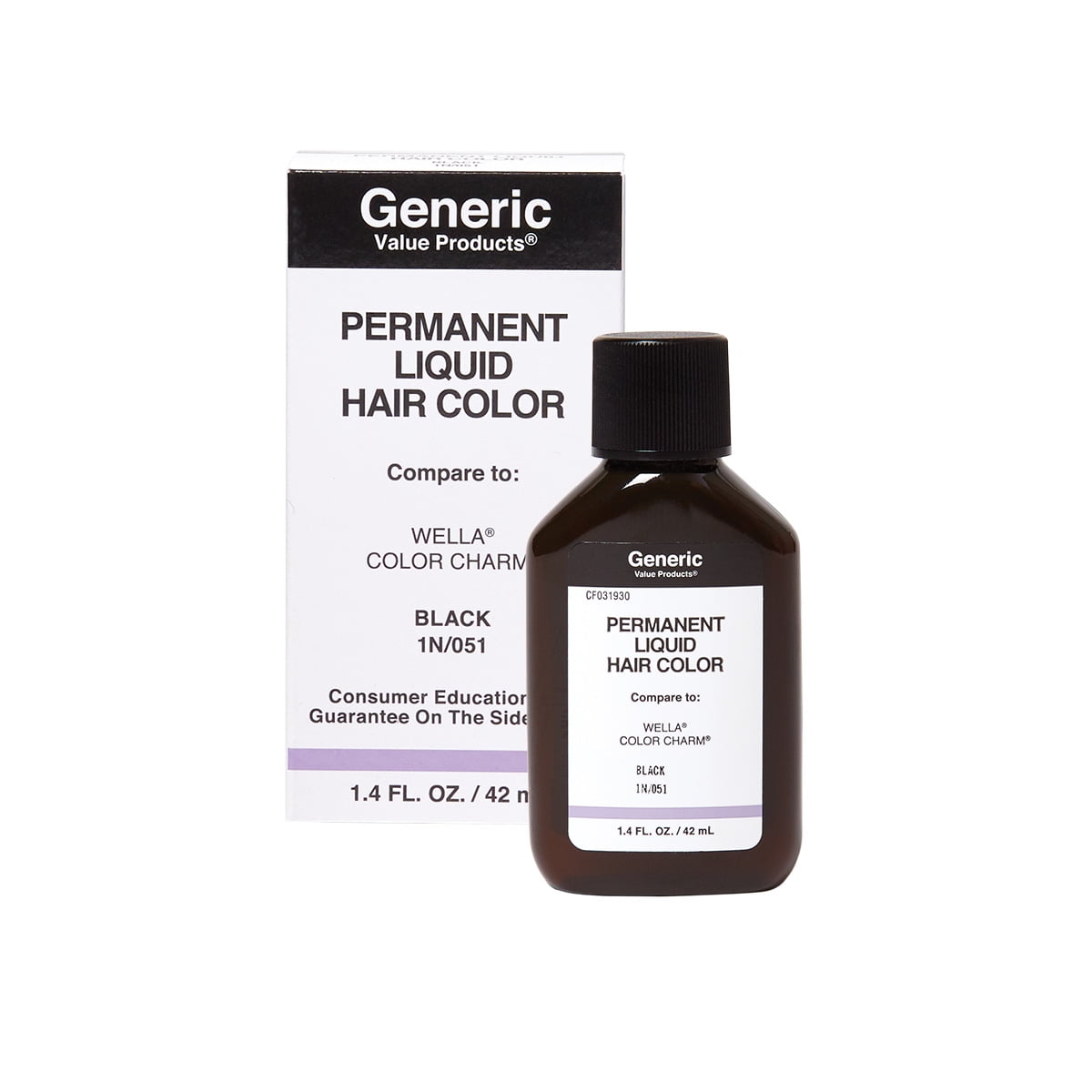 Generic Value Products 051 Black Permanent Liquid Hair Color, Cruelty ...