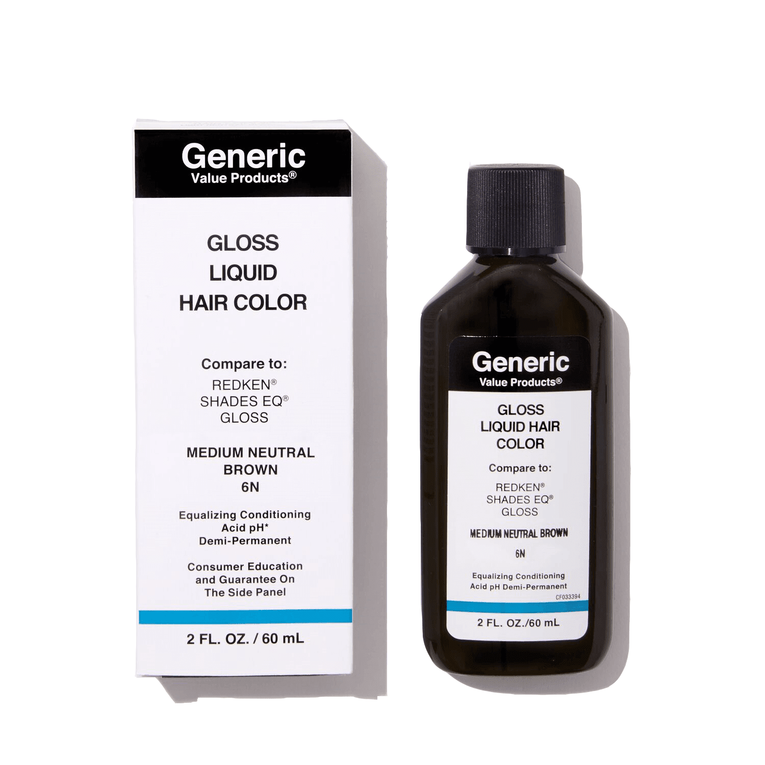 Generic Value Products 6N Medium Neutral Brown Demi-Permanent Gloss ...