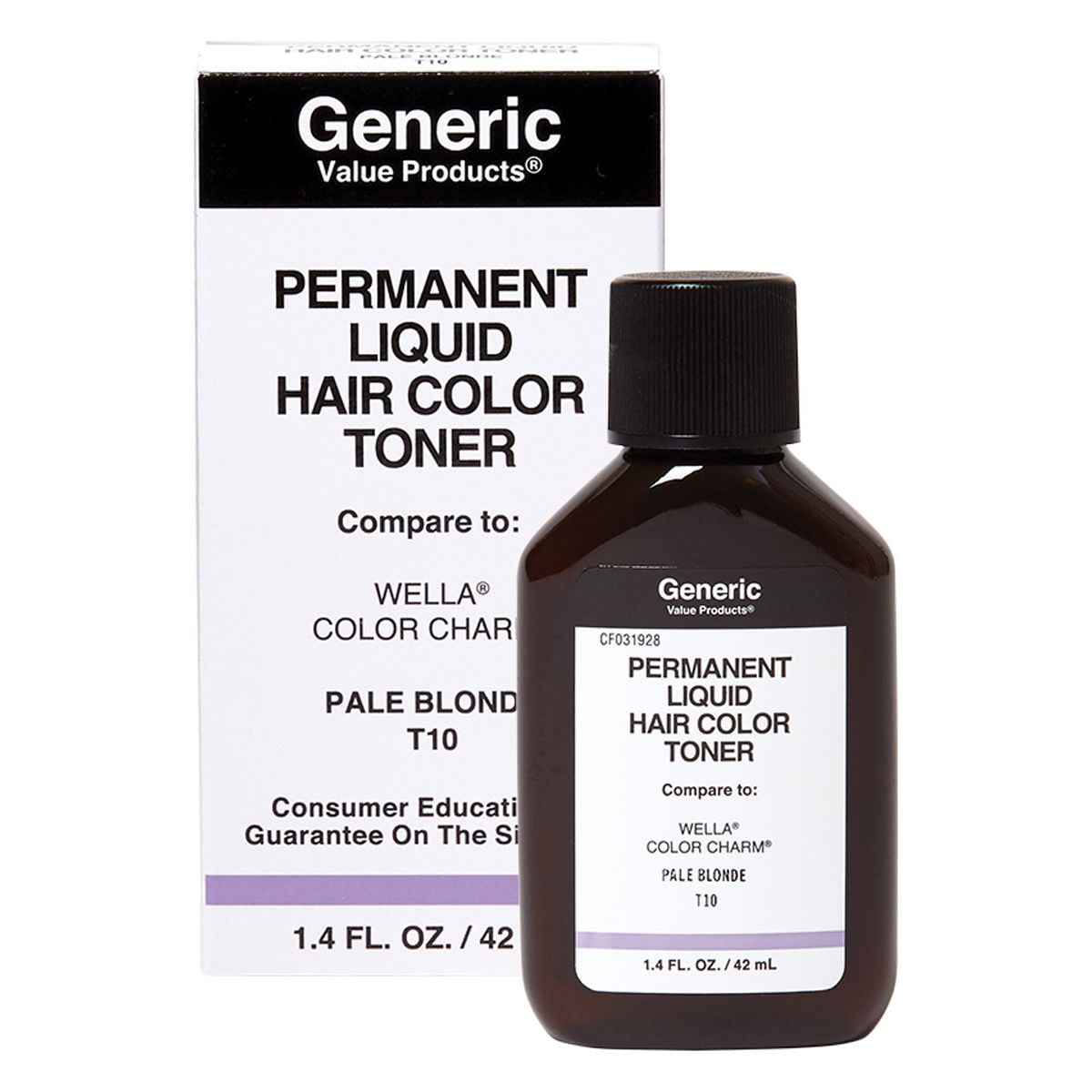Generic Value Products T10 Pale Blonde Permanent Liquid Hair Color ...