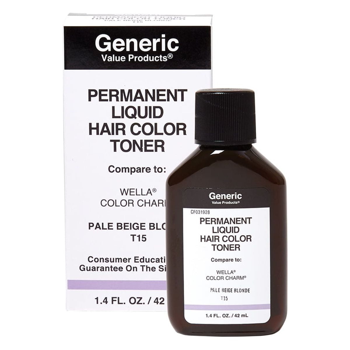 Generic Value Products T15 Pale Beige Blonde Permanent Liquid Hair ...