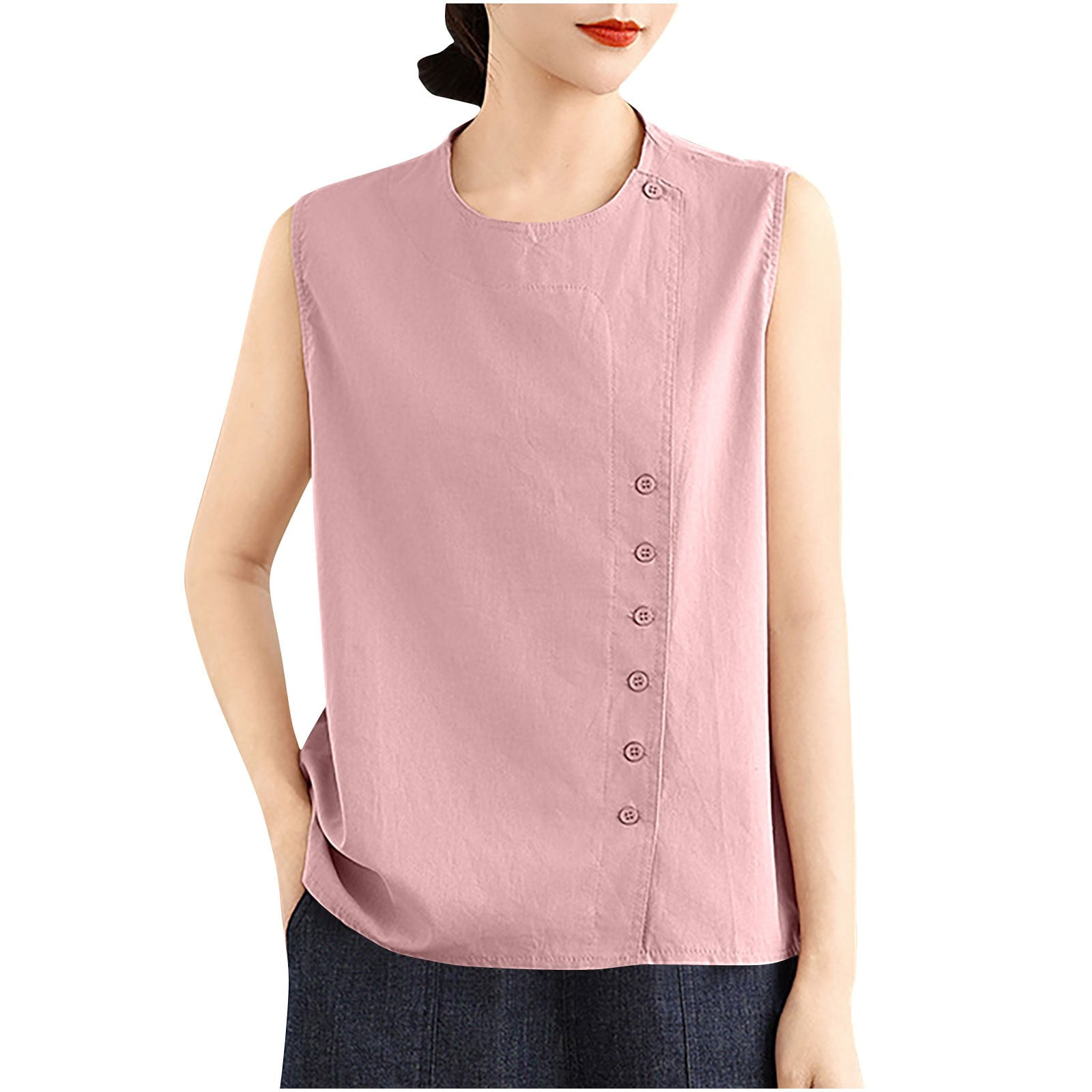 Generic Vest for Women 2025 Button Down Sleeveless Blazer Suit Vest ...