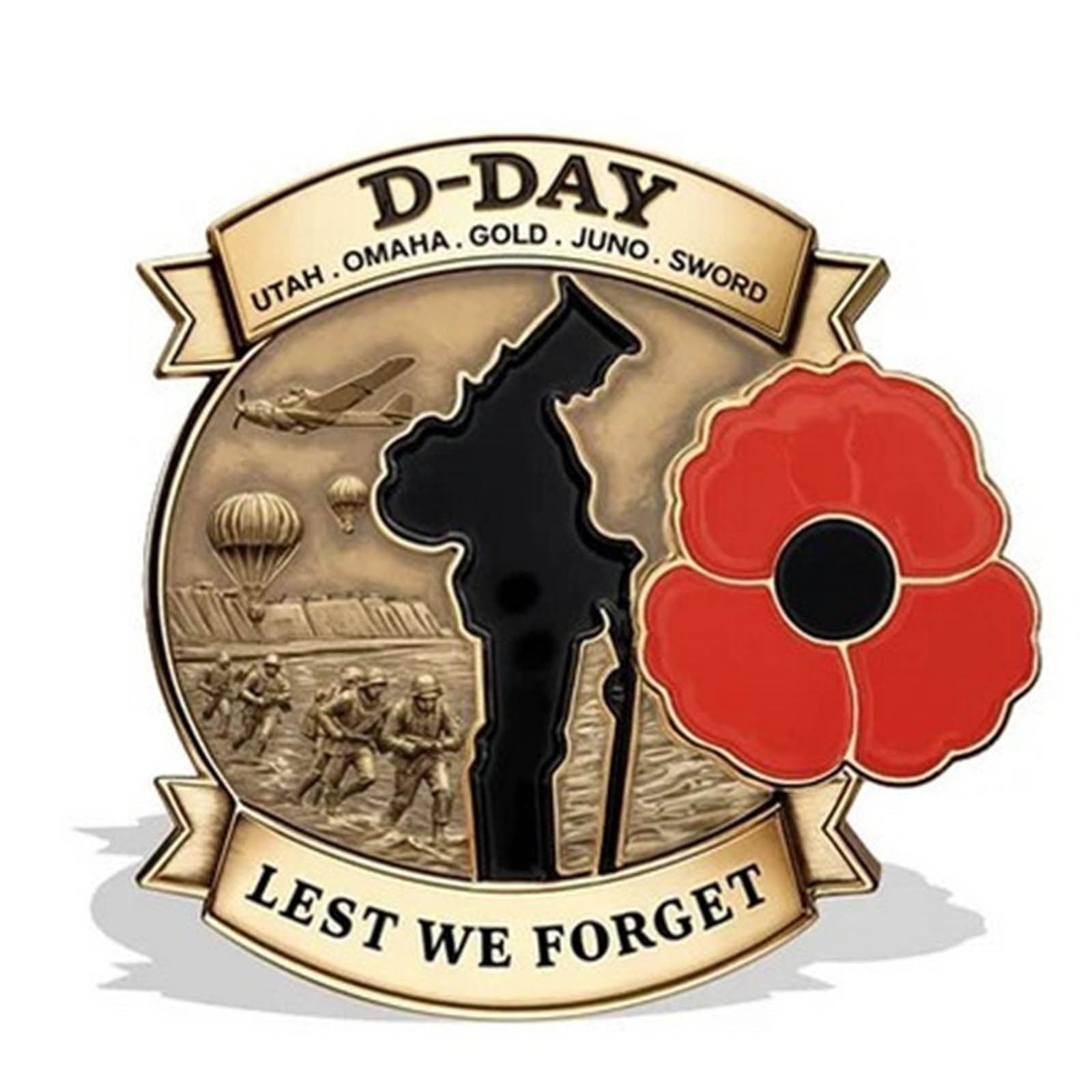 Generic Veterans Day Remembrance Day Memorial Day Gift Poppy Brooch ...