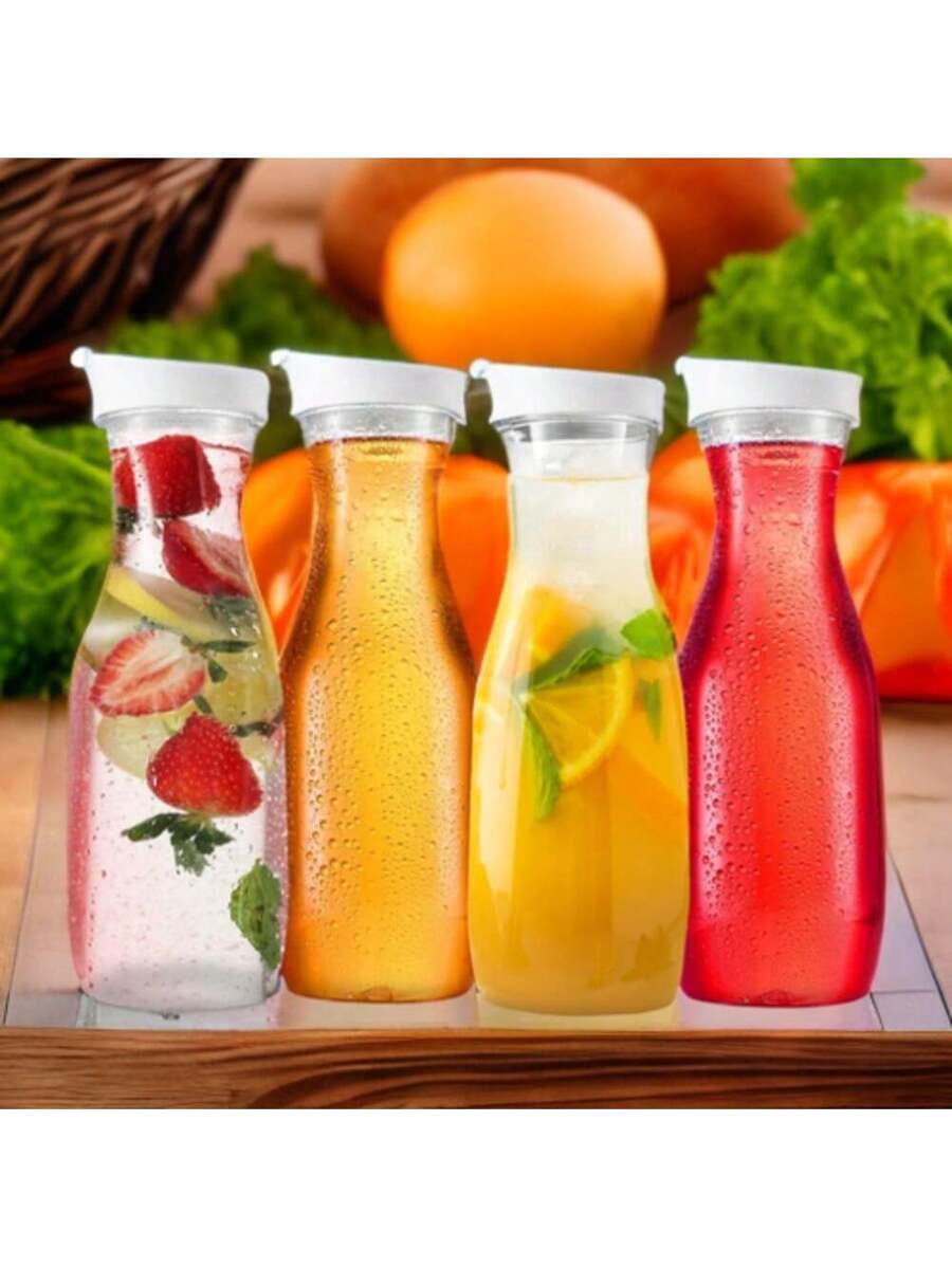Generic Water Carafe and Juice Pitcher with Flip Top Lid, Clear Plastic ...
