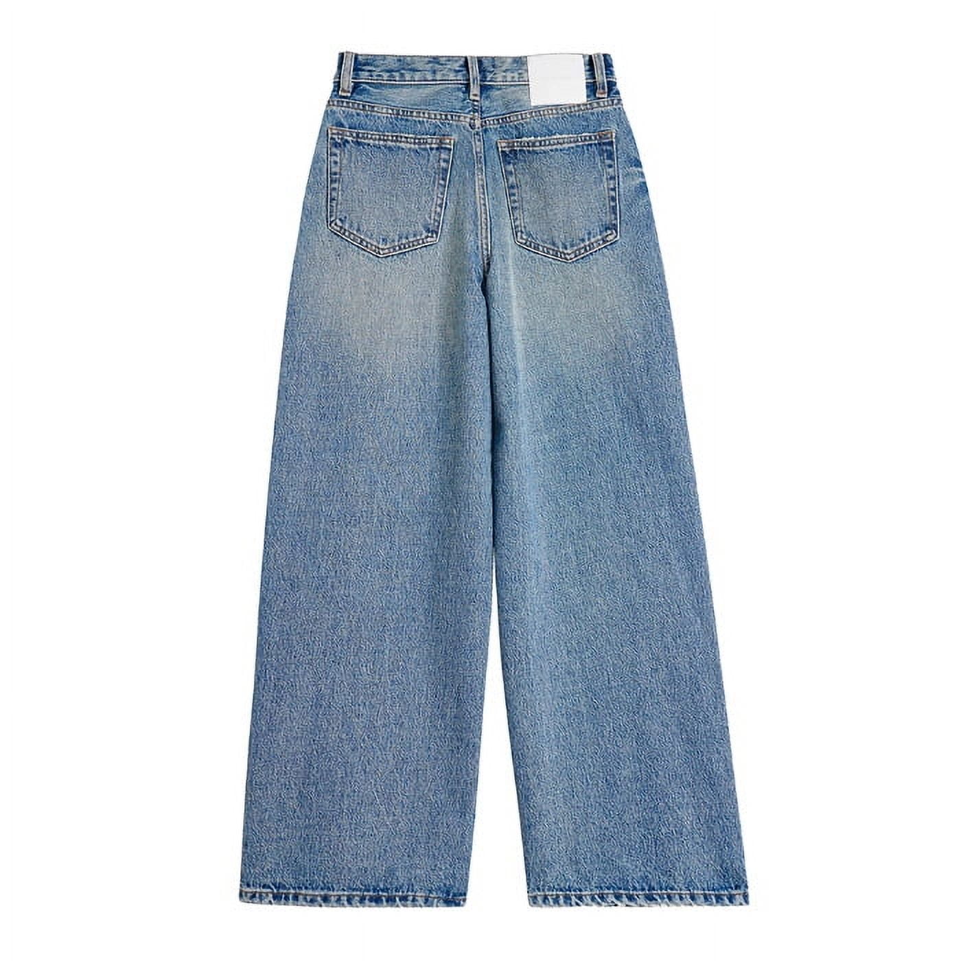 Generic Wide-Leg Straight Pants Spring 2025 Cropped Pants Small ...