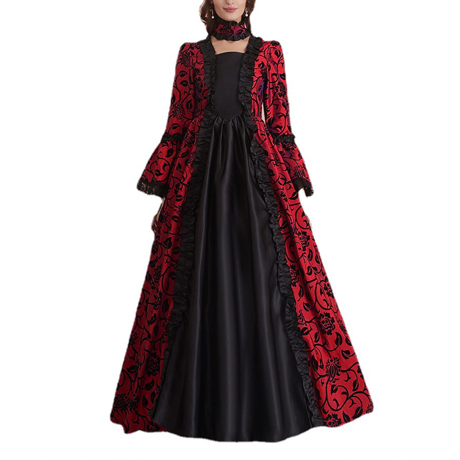 Generic Women 18th Century Women's Rococo Ball Gown Printing Costumes ...