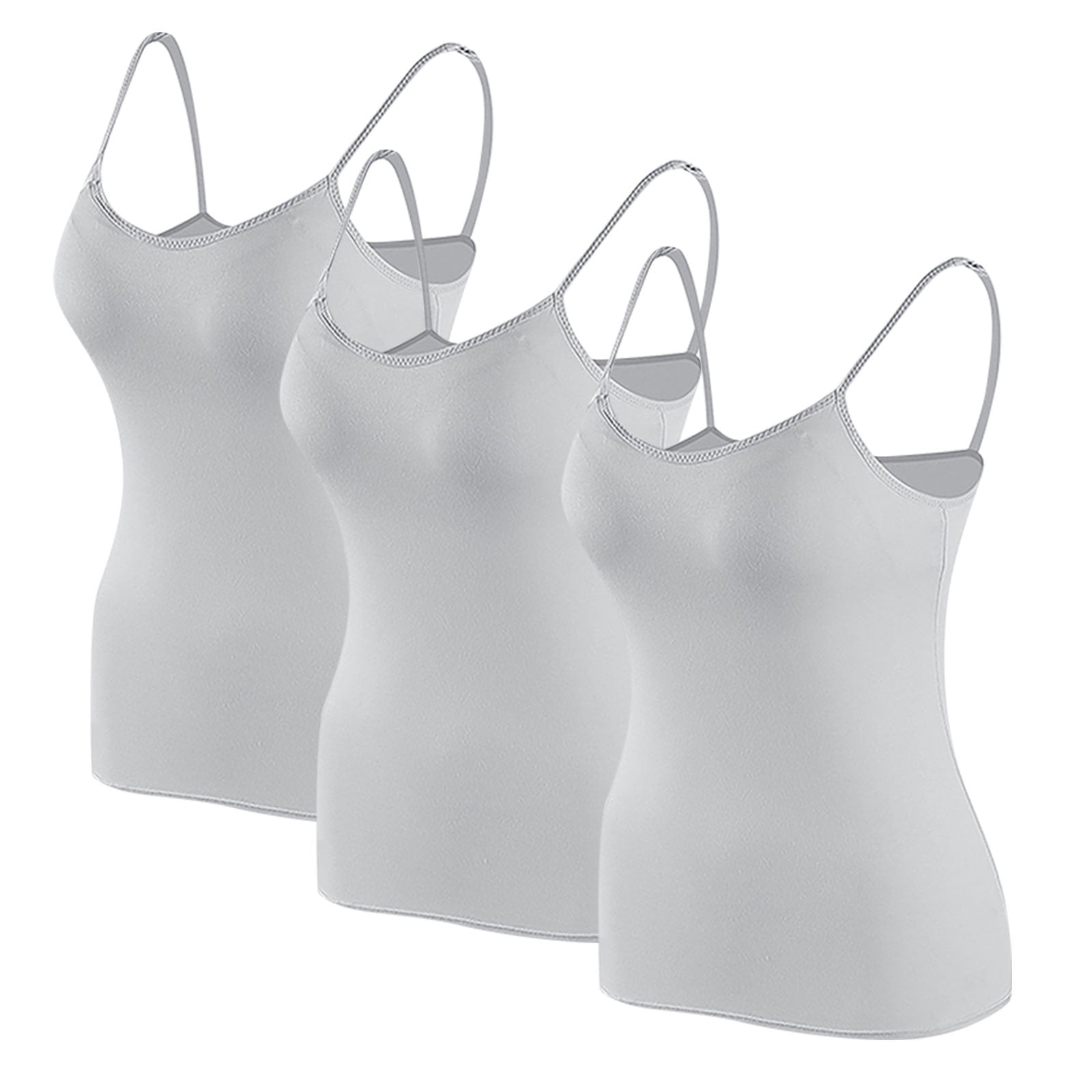 Generic Women Camisole Adjustable Spaghetti Strap Tank Top 3 Pack Basic ...