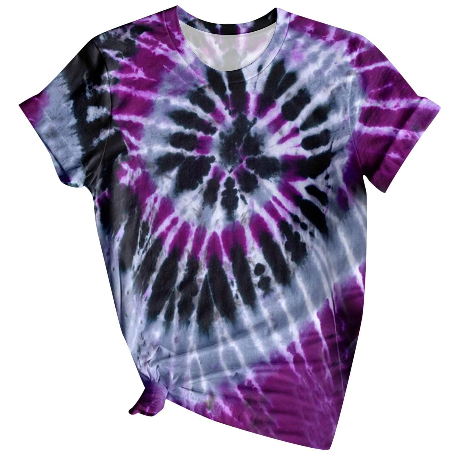 Generic Women Hippie Shirt Tie Dye Peace Sign Tshirts Hippy Peace ...