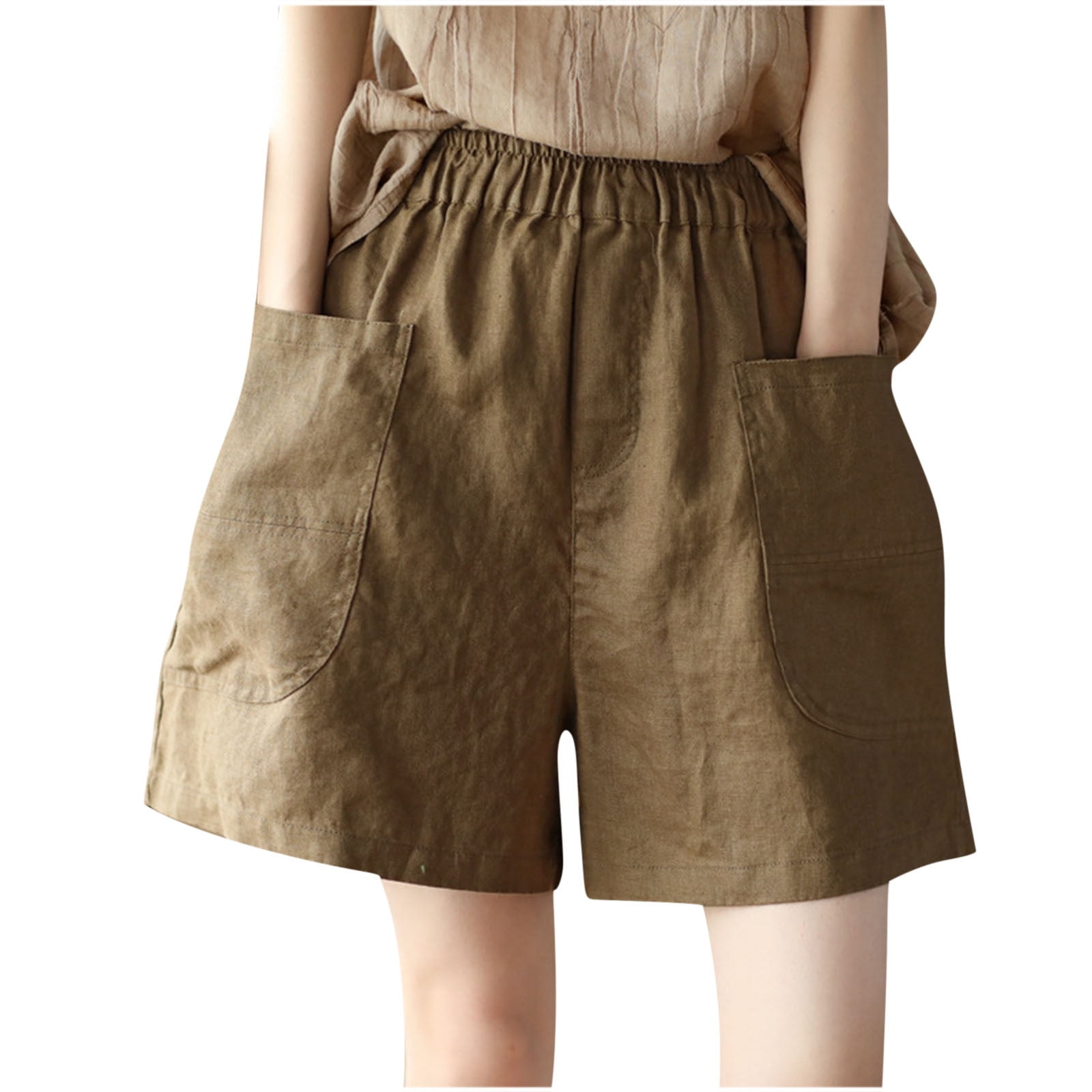 Generic Women Shorts Loose Thin Summer High Waist Wide Leg Casual Short ...