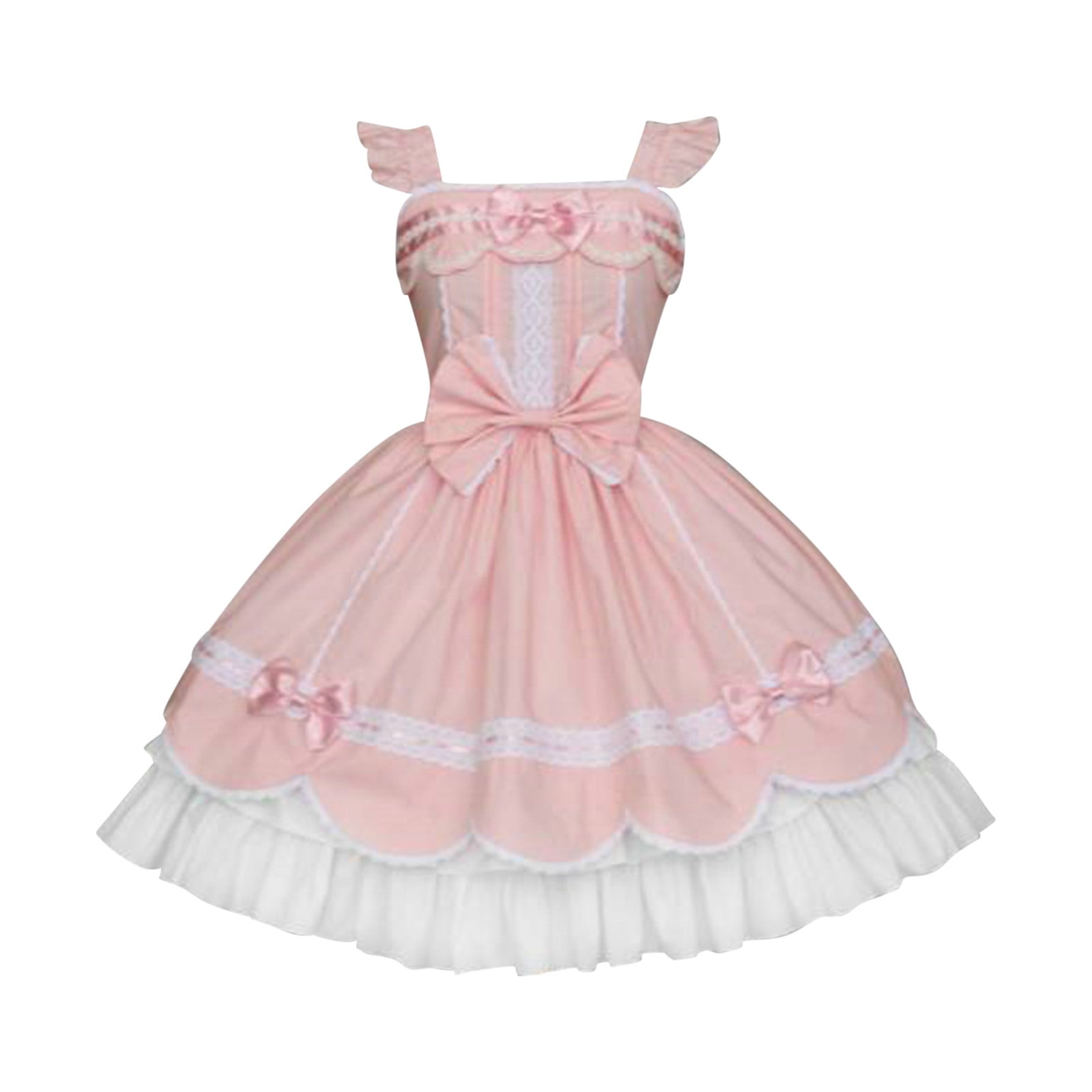 Generic Women Sweet Lolita Dress Victorian Sleeveless Princess ...