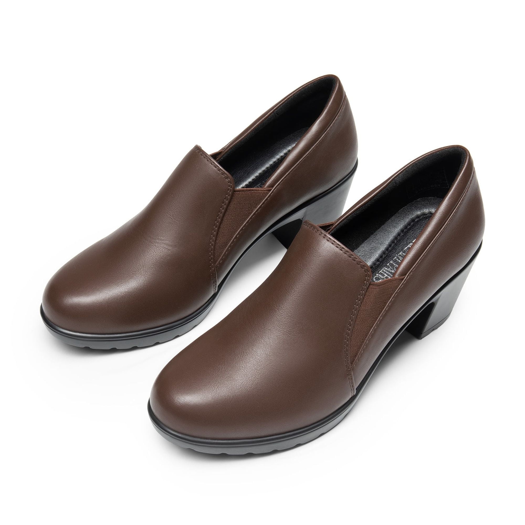 Burudani Women's Chunky Low Block Heel Pumps Comfort Oxfords Shoes ...