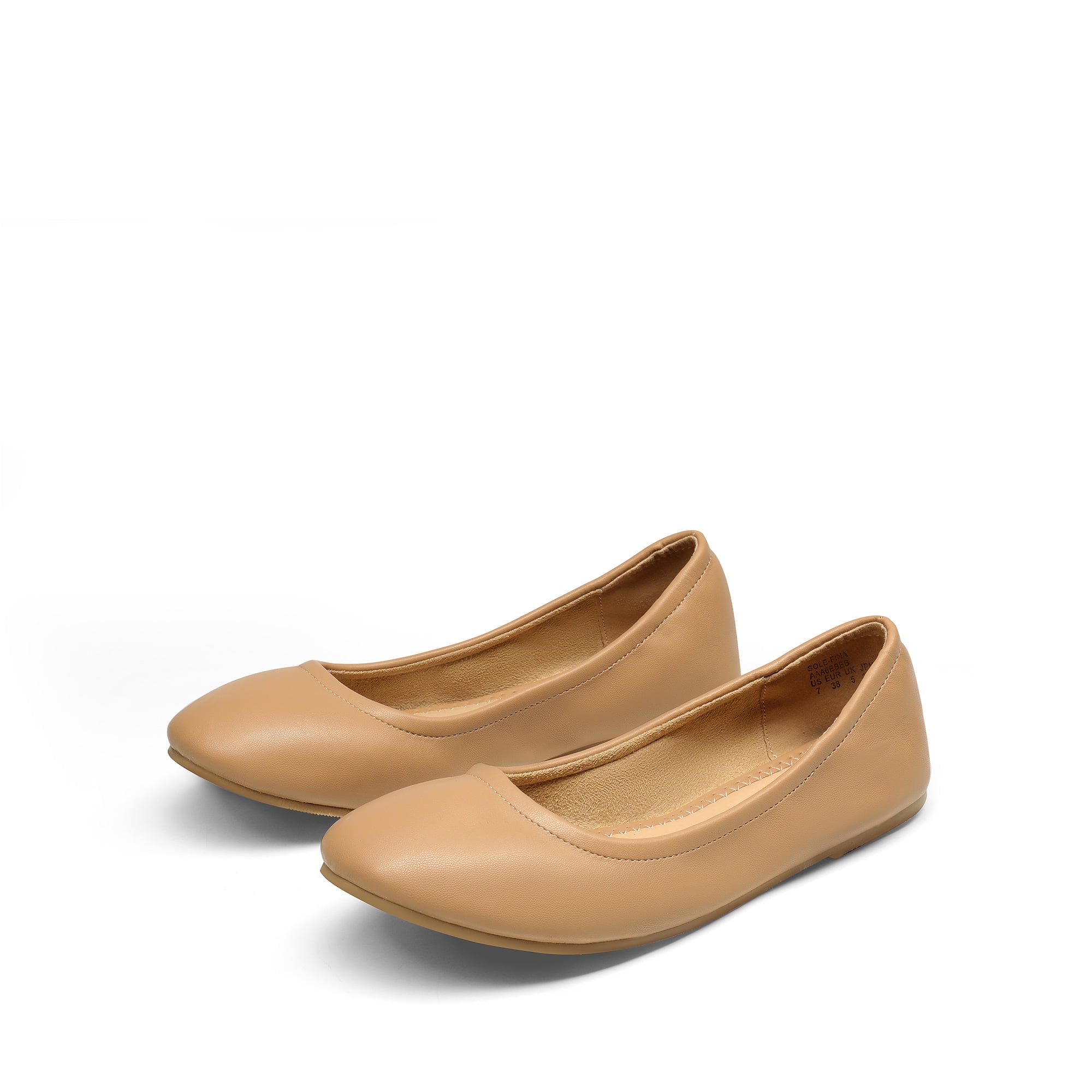 DREAM PAIRS Women's Flats Solid Plain Walking Classic Casual Ballet ...