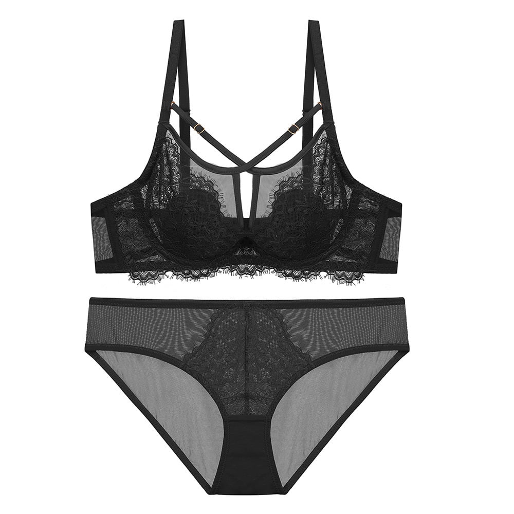 Generic Women's French Bra Lace Rabbit Ears Underwear Suit Summer Thin ...