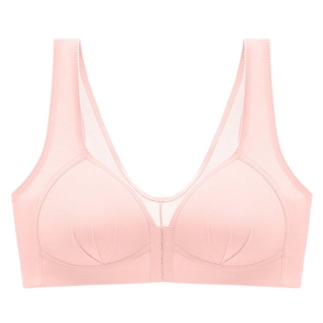 Generic Women's Front Snap Bras Post-Surgery Wireless Bra, Padded Soft ...