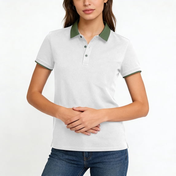 Generic Women's Golf Polo Shirts Collared Short Sleeve Tennis Tops ...