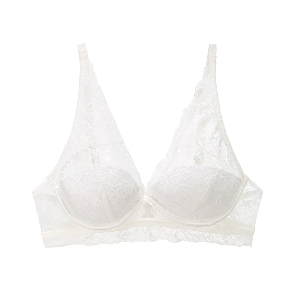 Generic Women's Large Chest and Small Thin Cup Bra Sexy Full Cup Lace ...