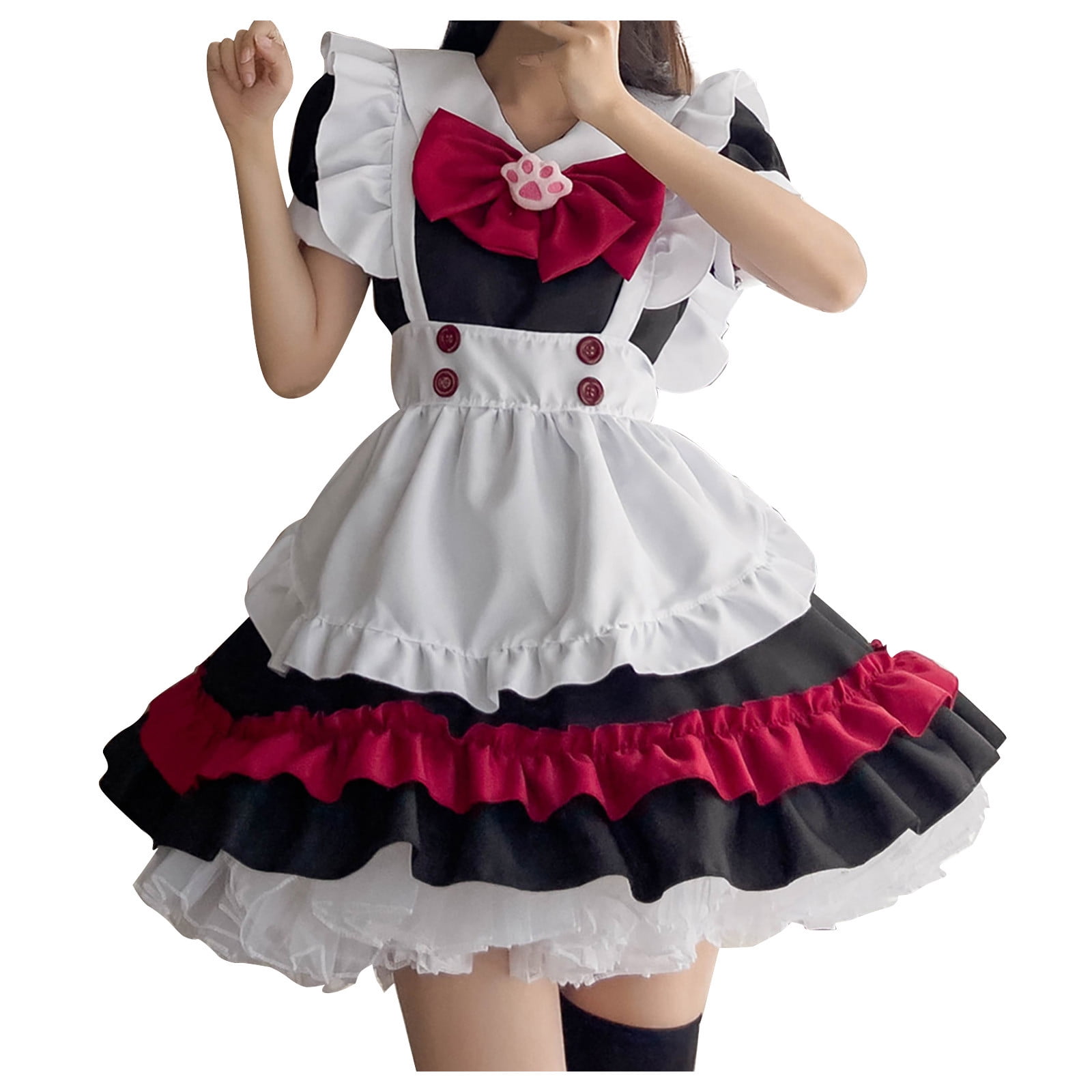 Generic Womens Anime French Maid Outfit Lolita Cosplay Dress Halloween ...
