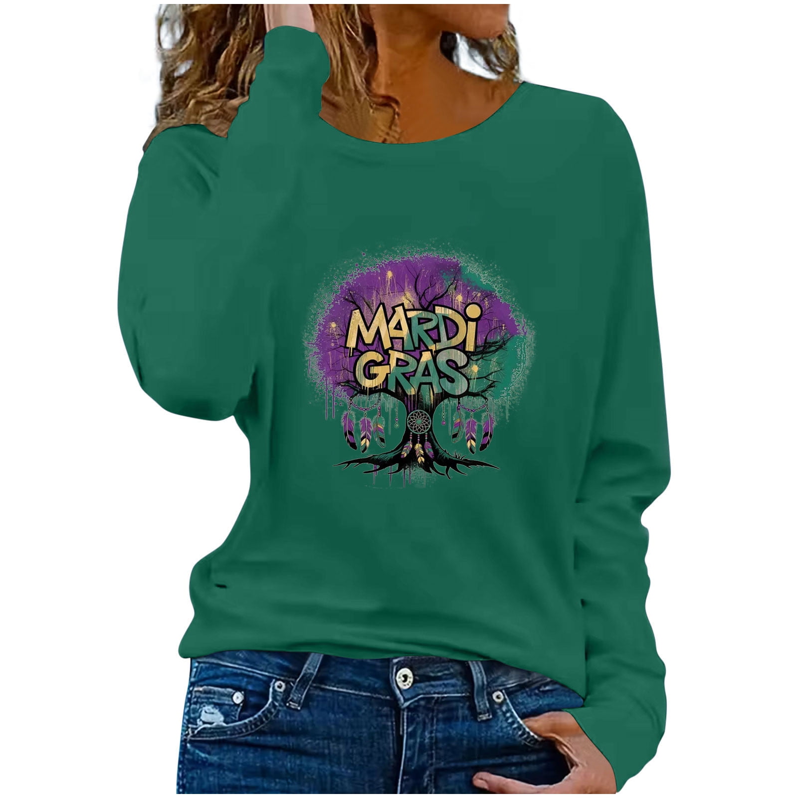 Generic Womens Carnival Pullover Sweatshirt Casual Crewneck Long Sleeve ...