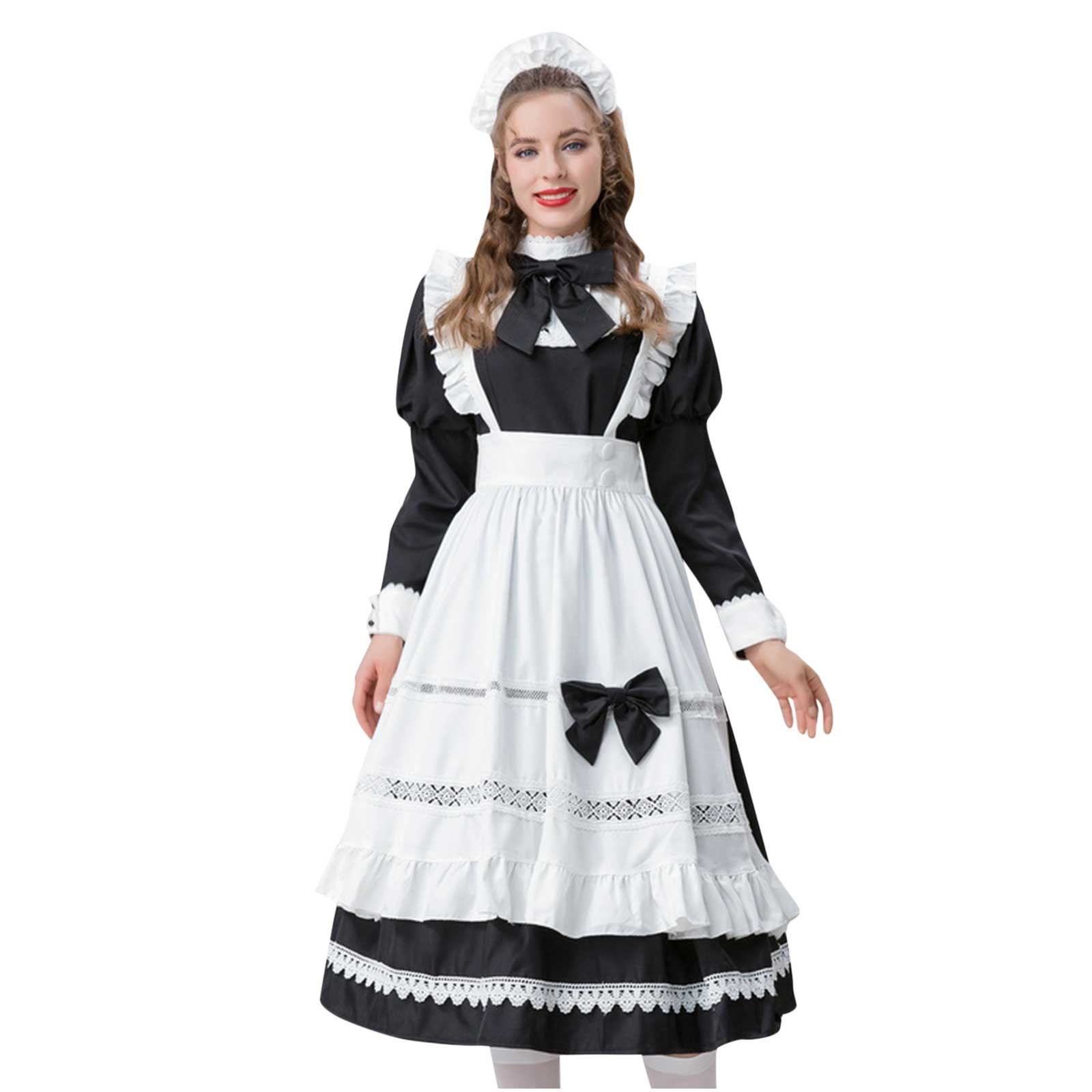 Generic Womens French Maid Costume Anime Party Uniform Lolita Outfits ...