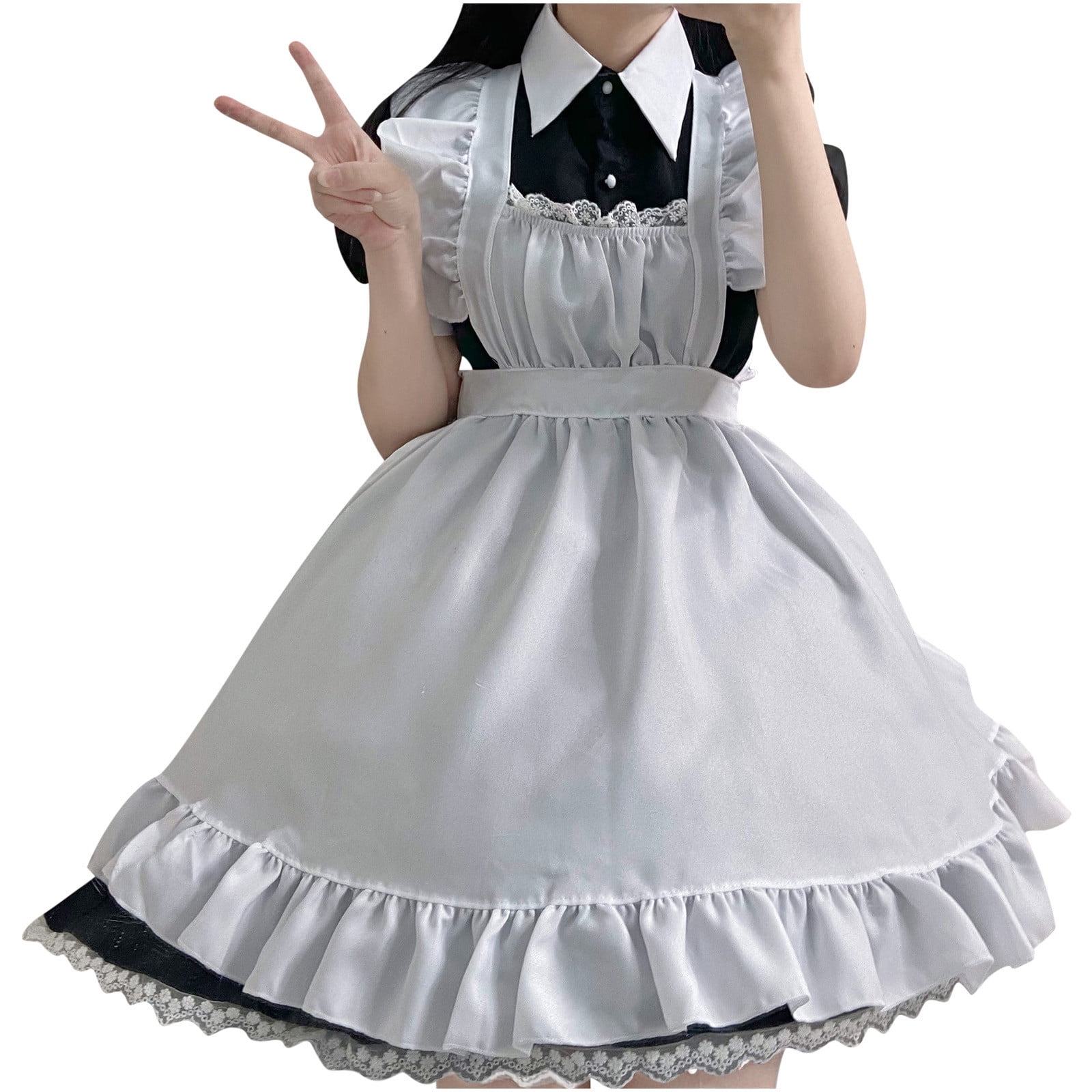 Generic Womens French Maid Costume Anime Party Uniform Lolita Outfits ...
