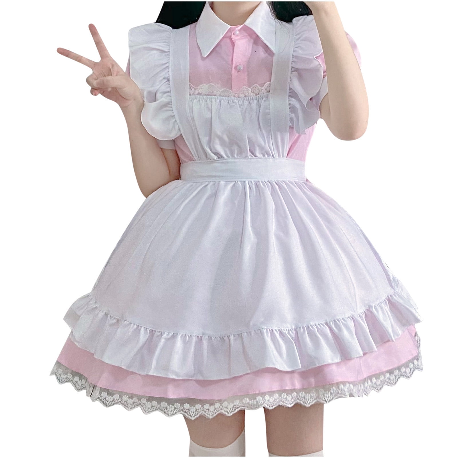 Generic Womens French Maid Costume Anime Party Uniform Lolita Outfits ...
