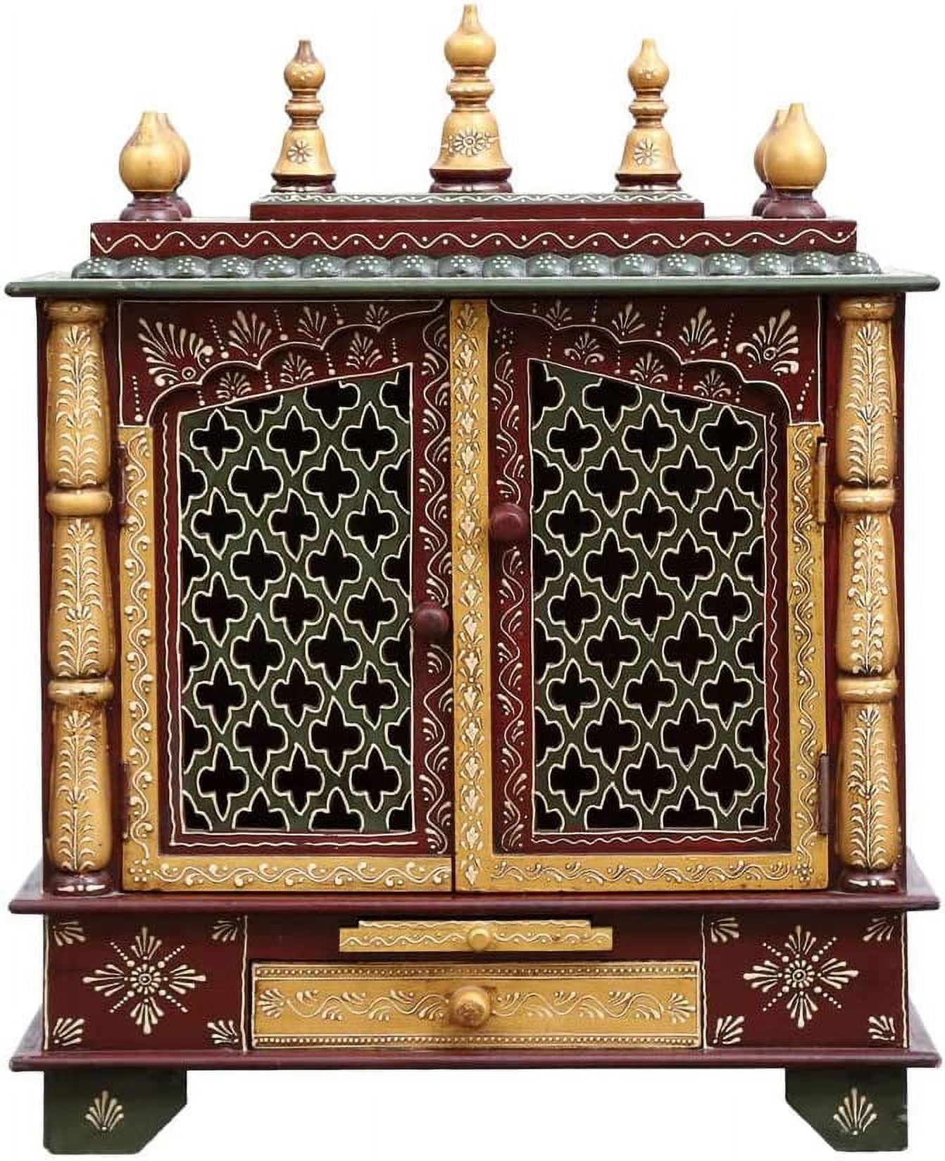 Generic Wooden Temple Pooja Mandir for Home - Walmart.com
