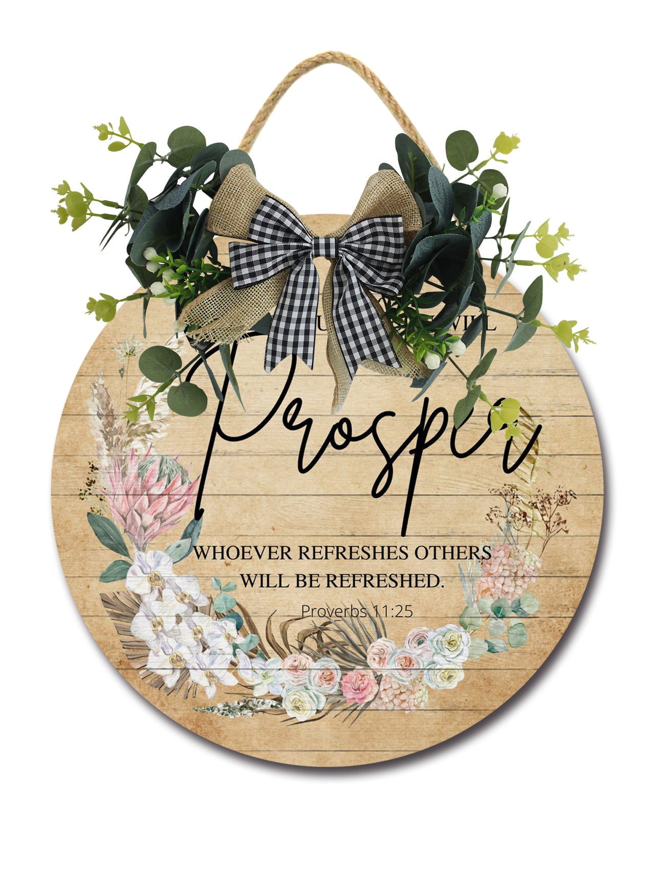 Generous Person Will Prosper Sign Front for Door Decoration, 11 in ...