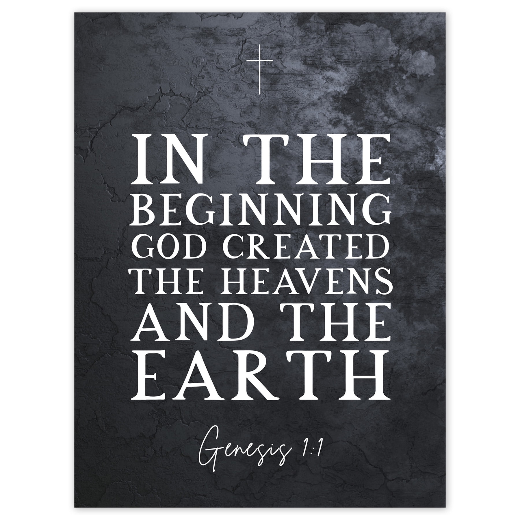 Genesis 1:1 In The Beginning GOD created the Heavens and the Earth Christian Bible Verse Quote ...