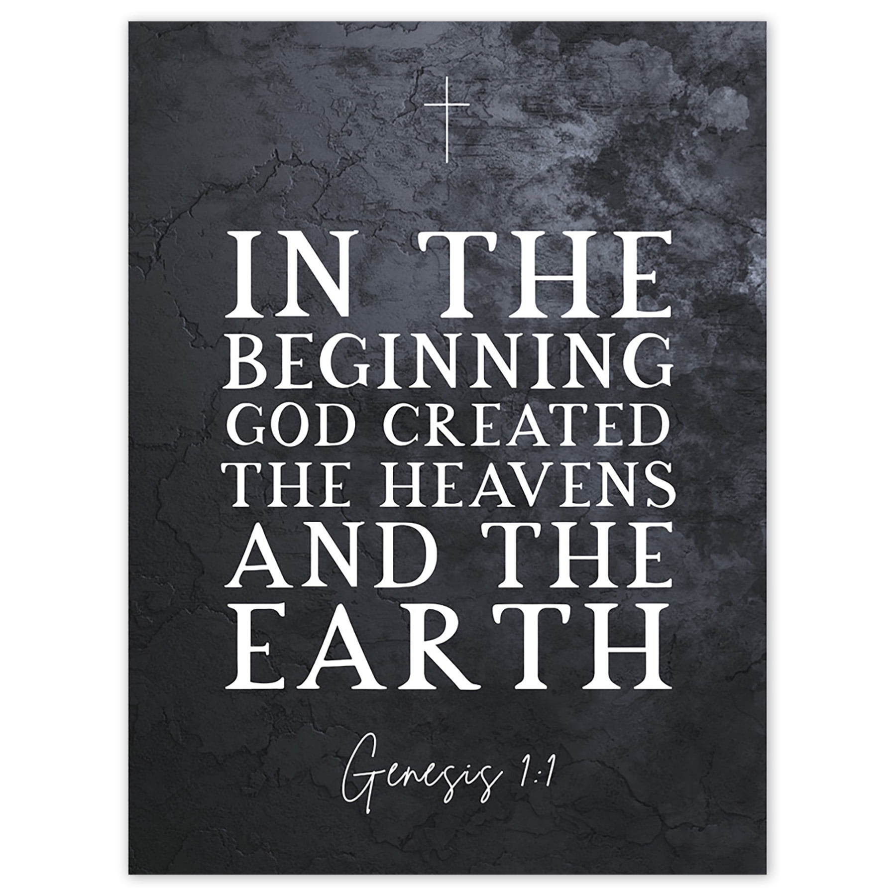 Genesis 1:1 In The Beginning GOD created the Heavens and the Earth Christian Bible Verse Quote ...