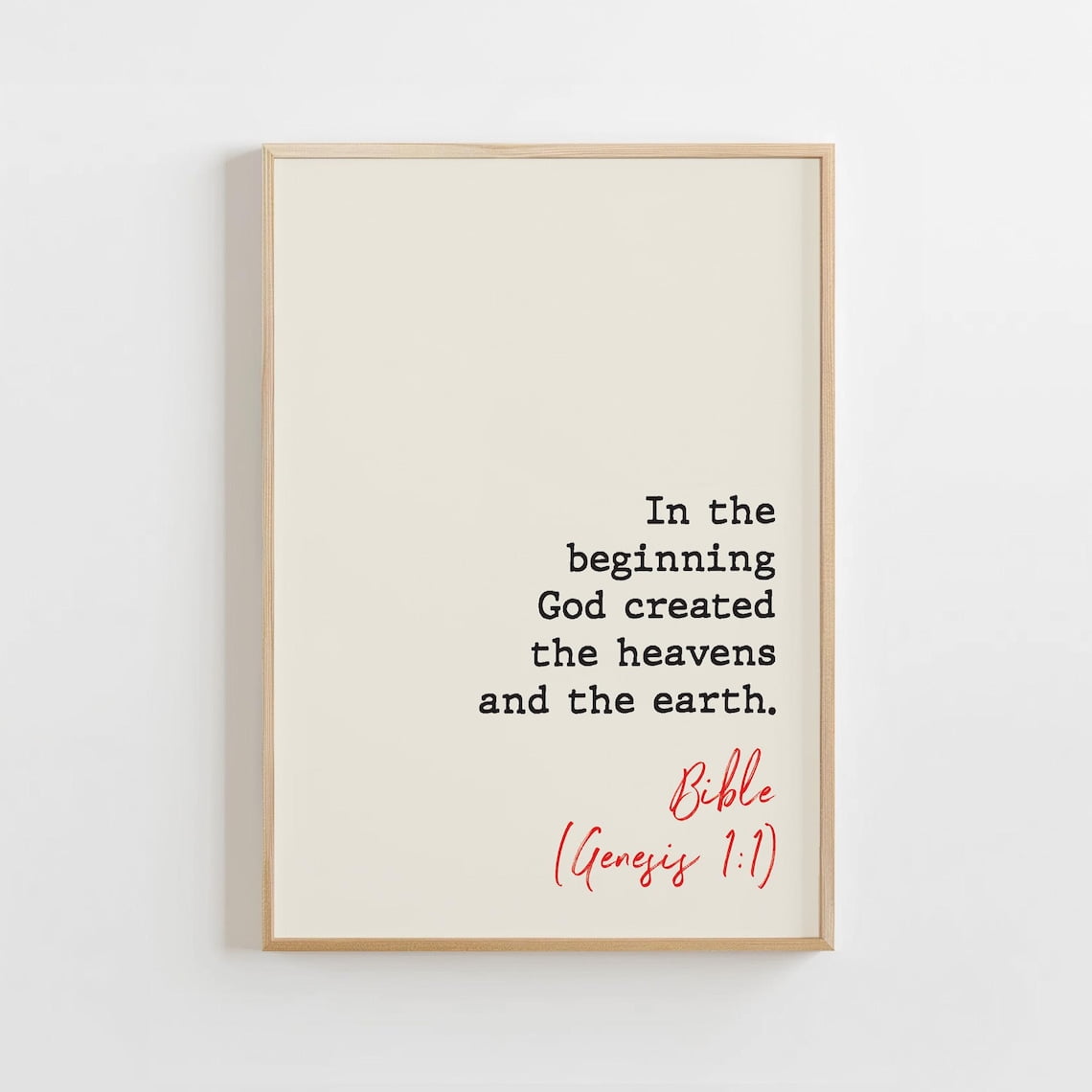 Genesis 1:1, Bible Verse Print, Christian Poster, Christian Print ...