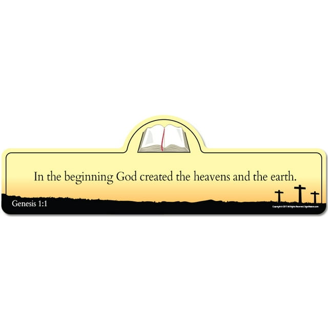 Genesis 1:1 Bible Verse Sign | In the beginning God created the heavens ...