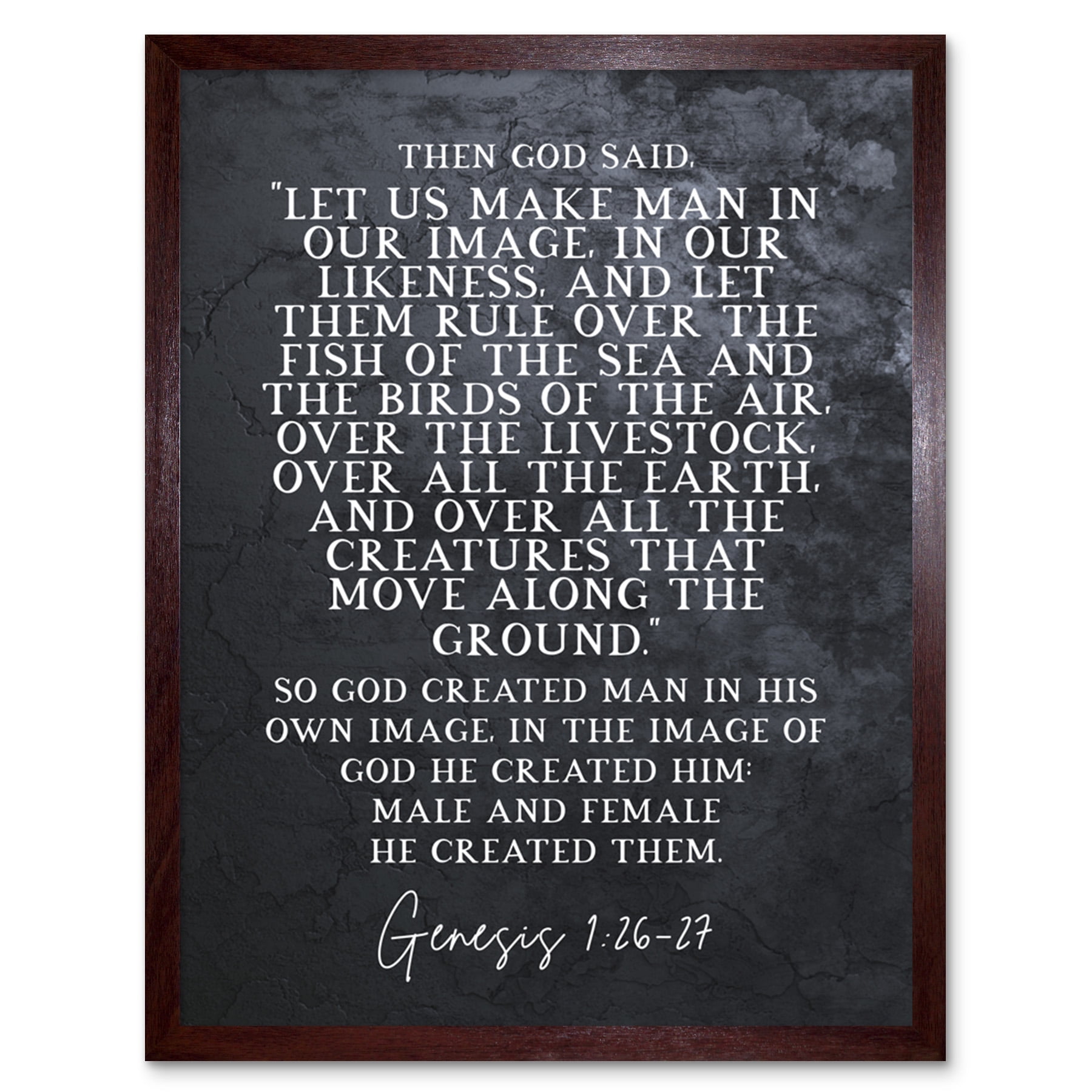 Genesis 1:26-27 Let Us Make Man In Our Image Christian Bible Verse ...