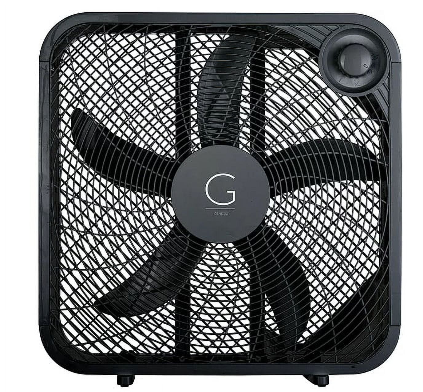 Genesis G20BOX-BLK 20"3 Speed Box Fan with Max Cooling Technology Black ...
