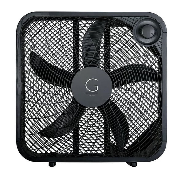 Genesis, 20" 3 Speed Box Fan, Max Cooling Technology Black - Walmart.com
