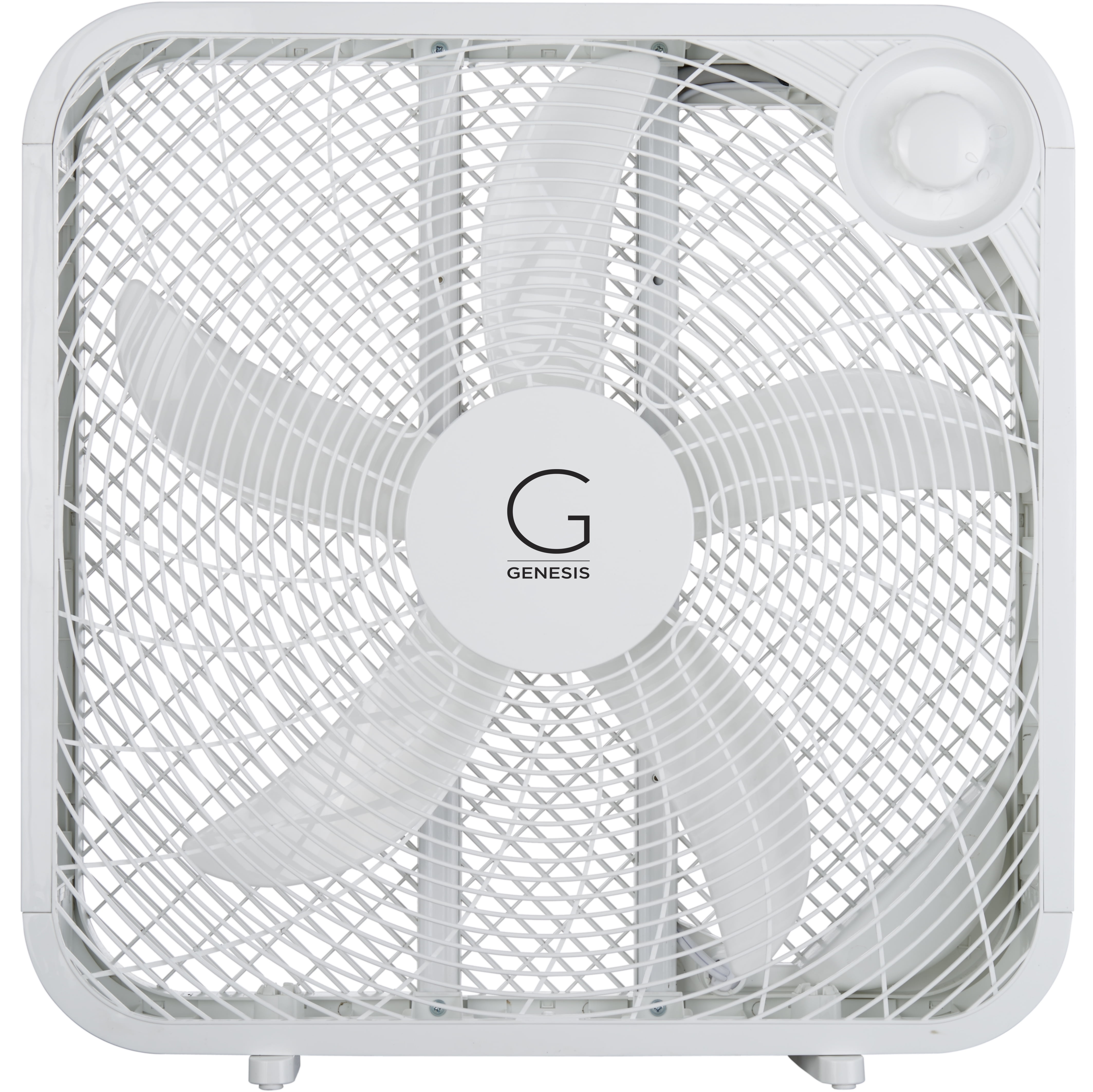 Genesis 20" 3 Speed Box Fan with Max Cooling Technology, G20BOX-WHT ...