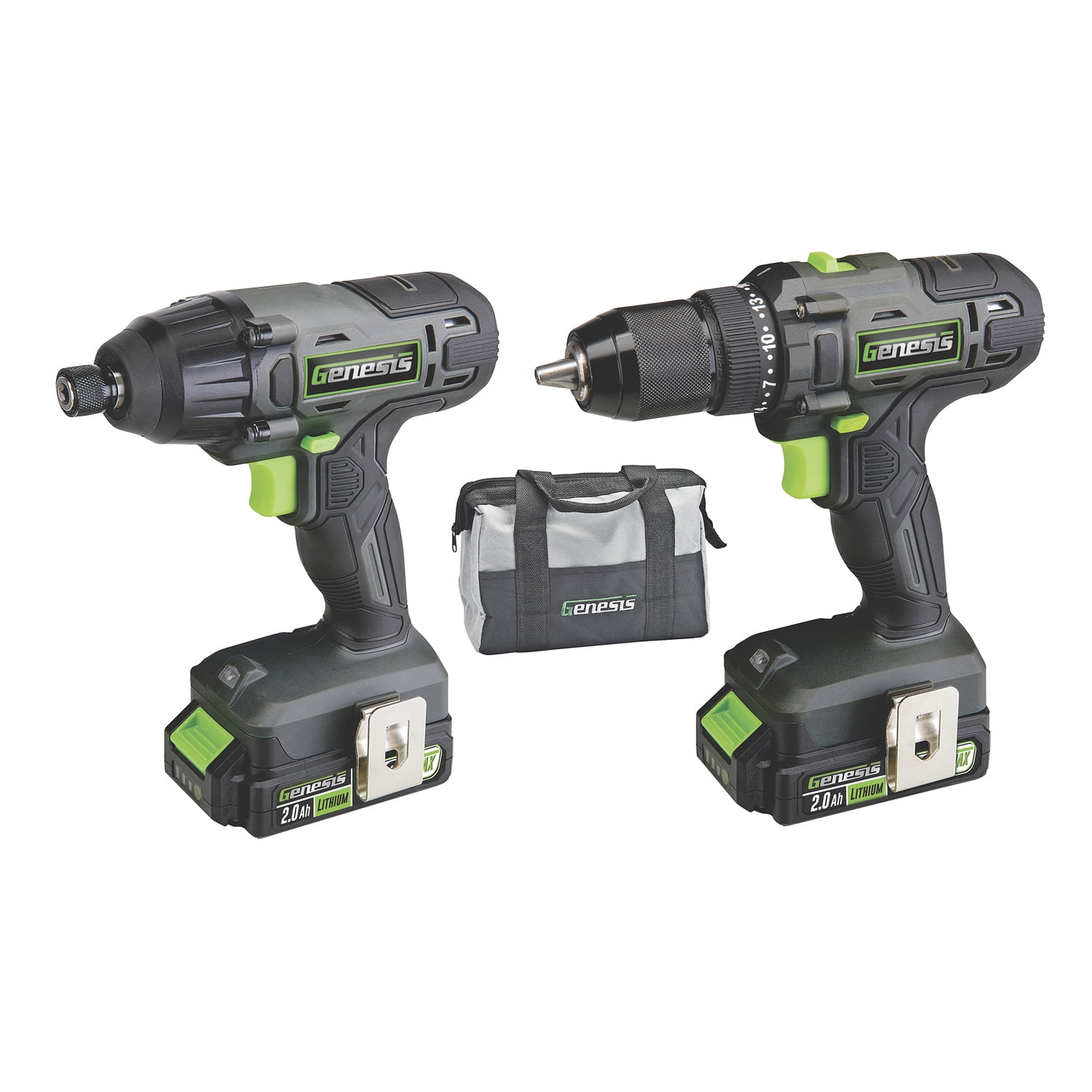 Genesis G20MAX 20V Cordless 2-Speed Drill Driver/Impact Driver Combo ...