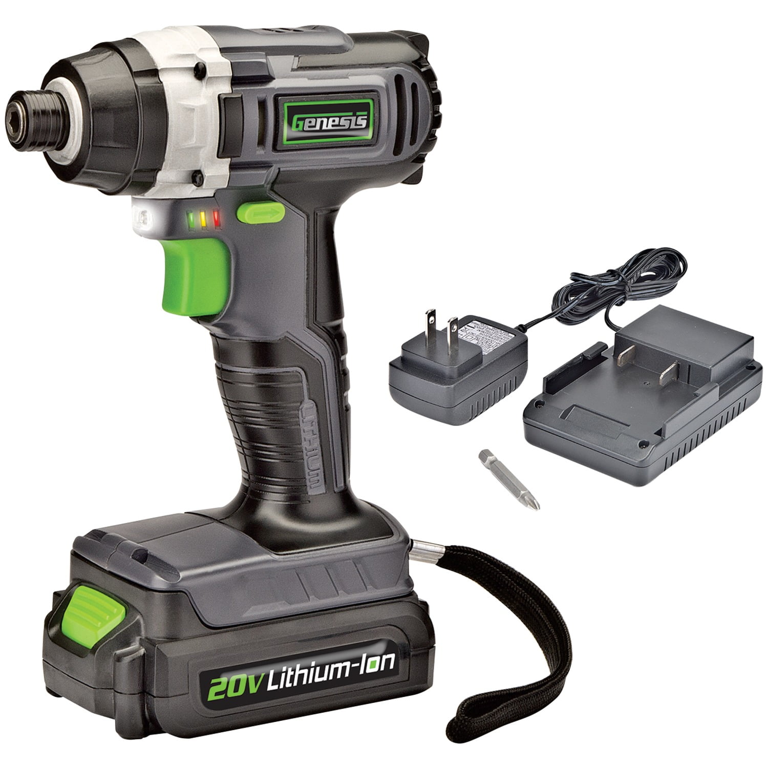 Genesis 20 volt Cordless Impact Driver 1062 in-lb - Walmart.com